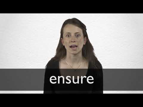 ENSURE definition and meaning | Collins English Dictionary
