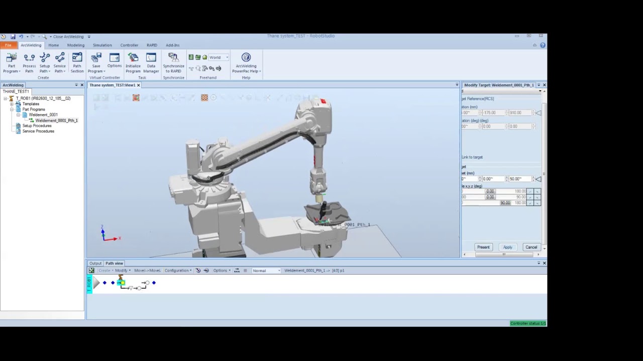 Creating a Weld in Robot Studio Using ArcWelding 1
