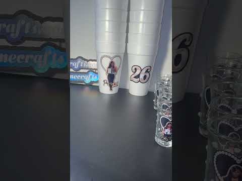 Custom Shot Glasses & Styrofoam Cups 🔥🔥 #partyfavors #customcups #smallbusiness