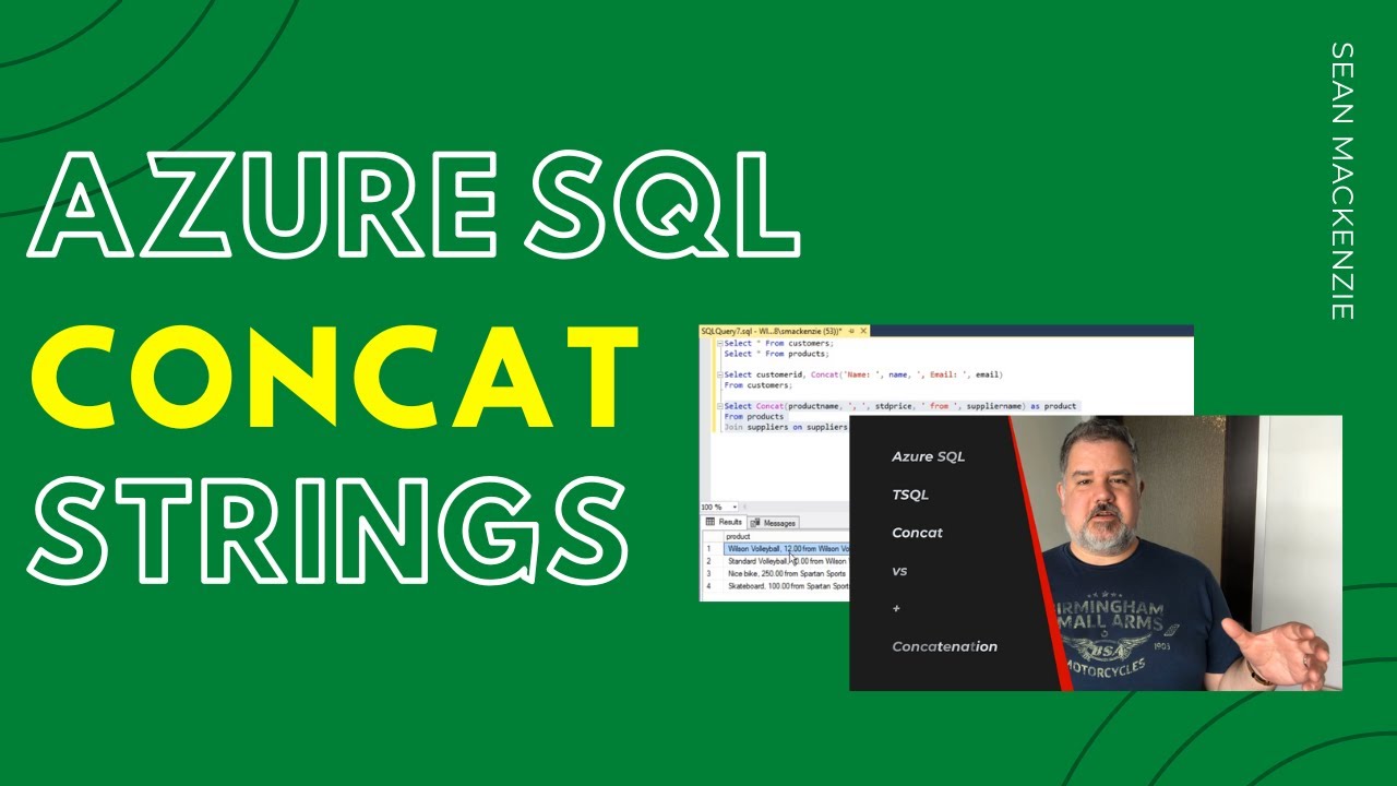 How to Concatenate Fields and Values in Azure SQL