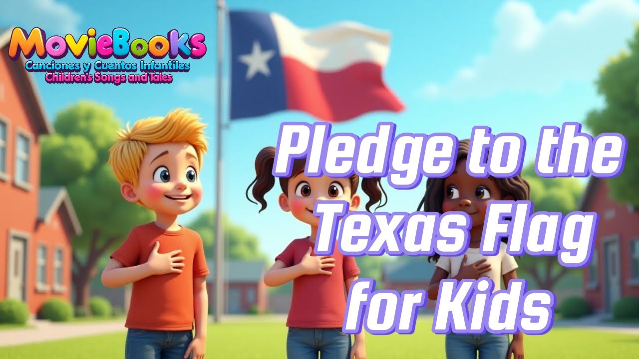 Learn the Texas Flag Pledge for Kids 🇨🇱 | Easy Recitation of Texas State Pledge at School