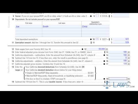 Form 540 California Resident Income Tax Return