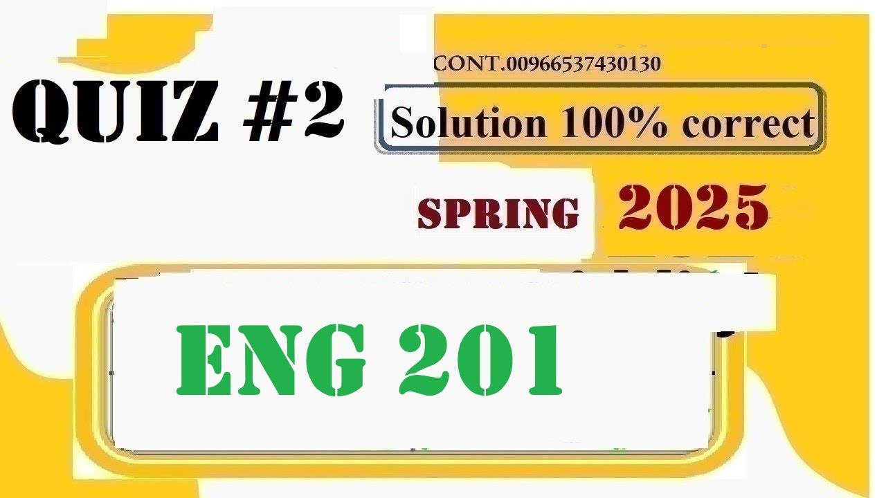 eng 201 quiz 2 solution fall 2025