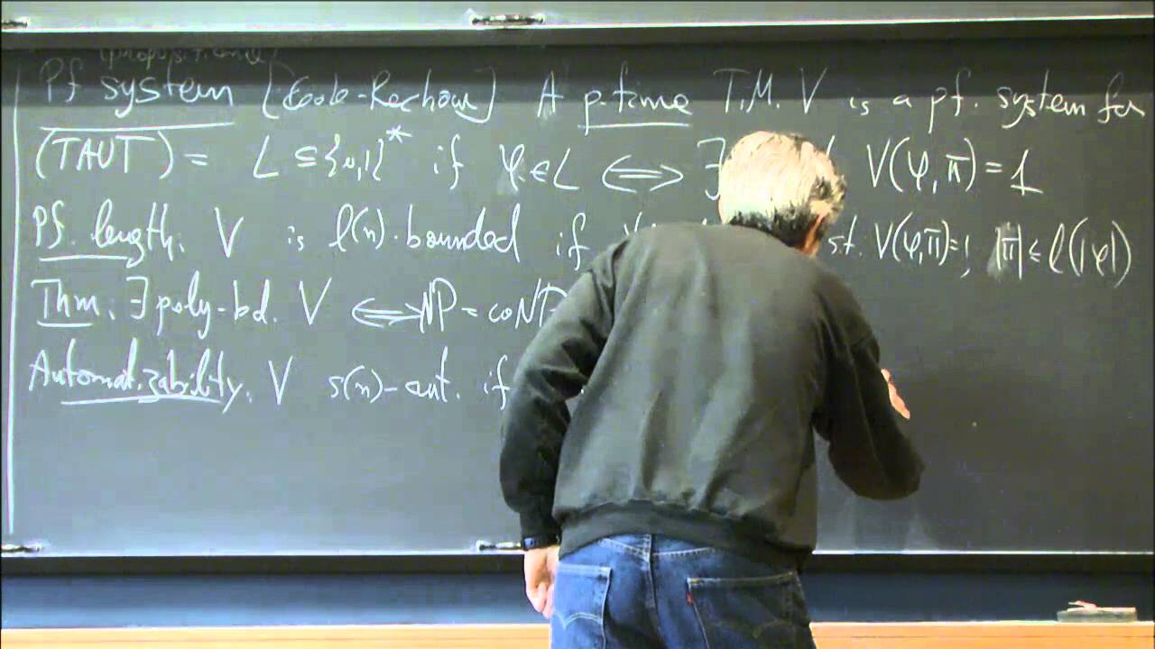The Resolution proof system  - Avi Wigderson