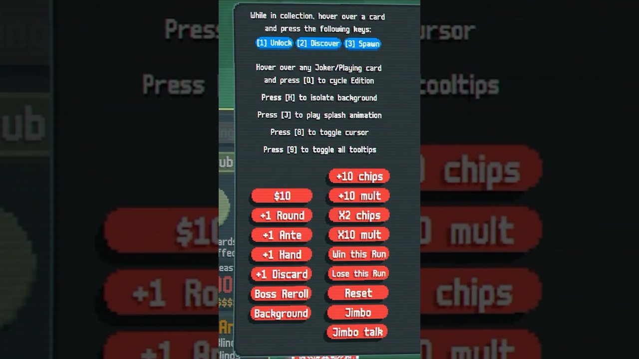 How to Access Balatro's Debug Menu #Balatro #shorts #gaming