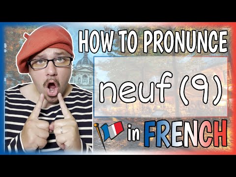 "neuf (9)" Natural FRENCH Pronunciation │ How to pronunce "nine (9)" in French【Word #X Number #X】