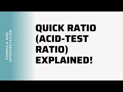 Quick Ratio (Acid-Test Ratio) Explained! | The Big Capitalist