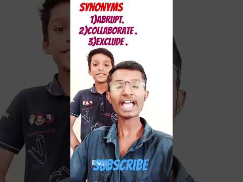 SYNONYMS ABRUPT,COLLABORATE,EXCLUDE.#trend#shortsvideo#learningenglish#spokenenglish#shorts#learn#1k