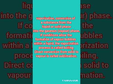 What is thedefinition of vaporization and sublimation #shortsfeed #viral #shorts