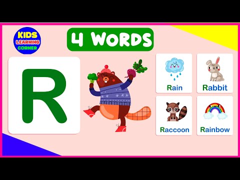 4 Words That Start with R | 4 Words That Start with Letter R for Toddlers | Kids Learning Videos