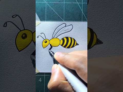 How to draw a bee
