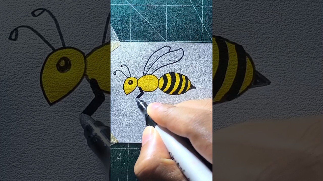 How to draw a bee