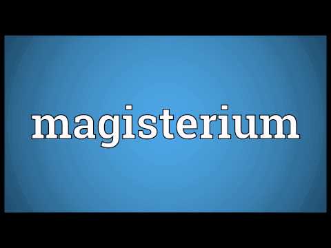 Magisterium Meaning