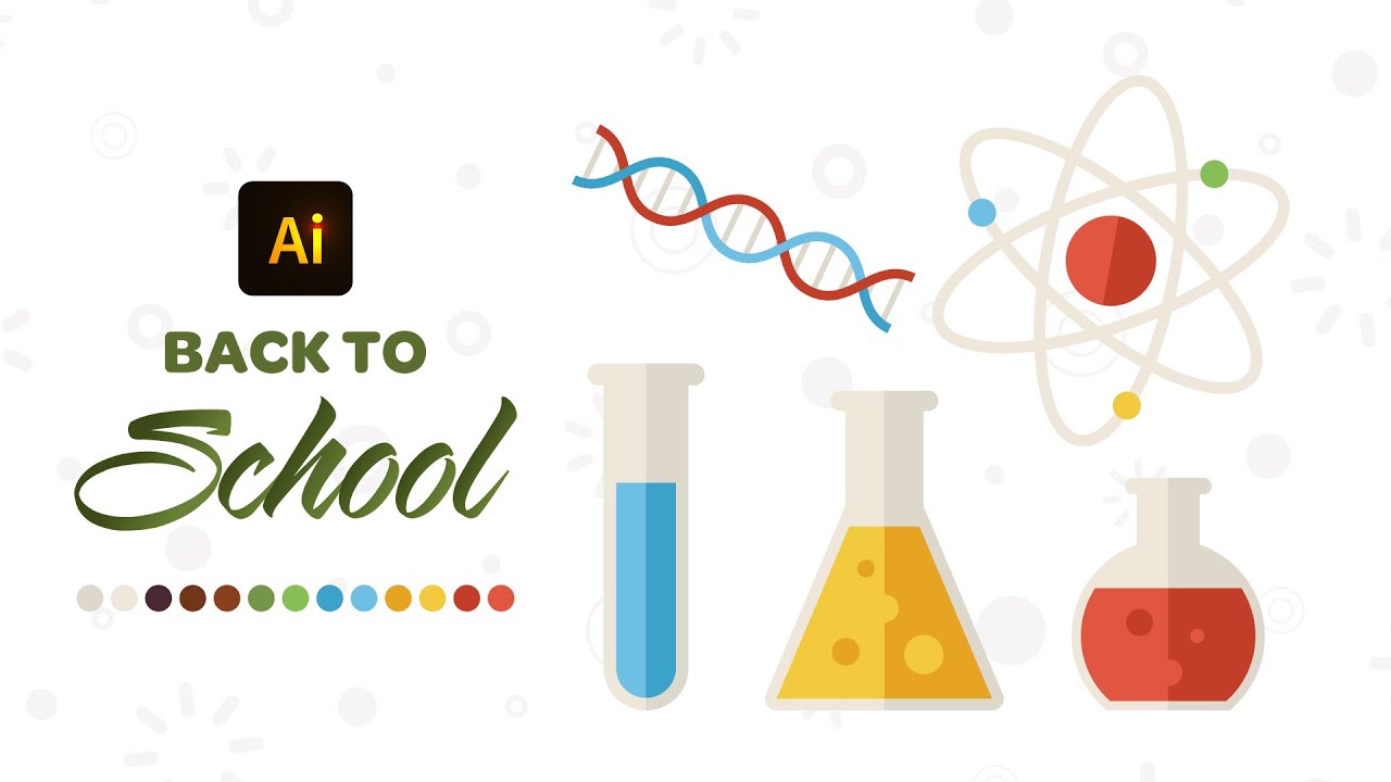 How to design icon & elements design for (Back to School) | Illustrator Tutorial