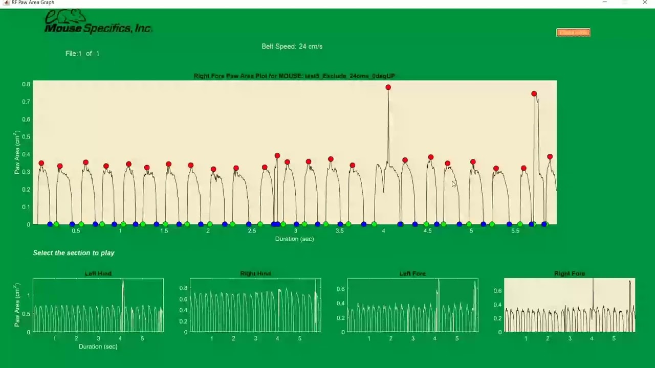 DigiGait Analysis: Exclude
