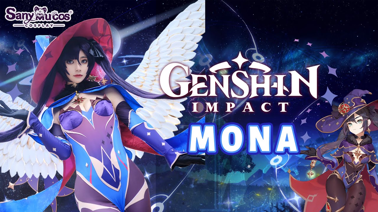 【SanyMuCos】Genshin Impact Mona Cosplay Costume Premium Edition Detail Show