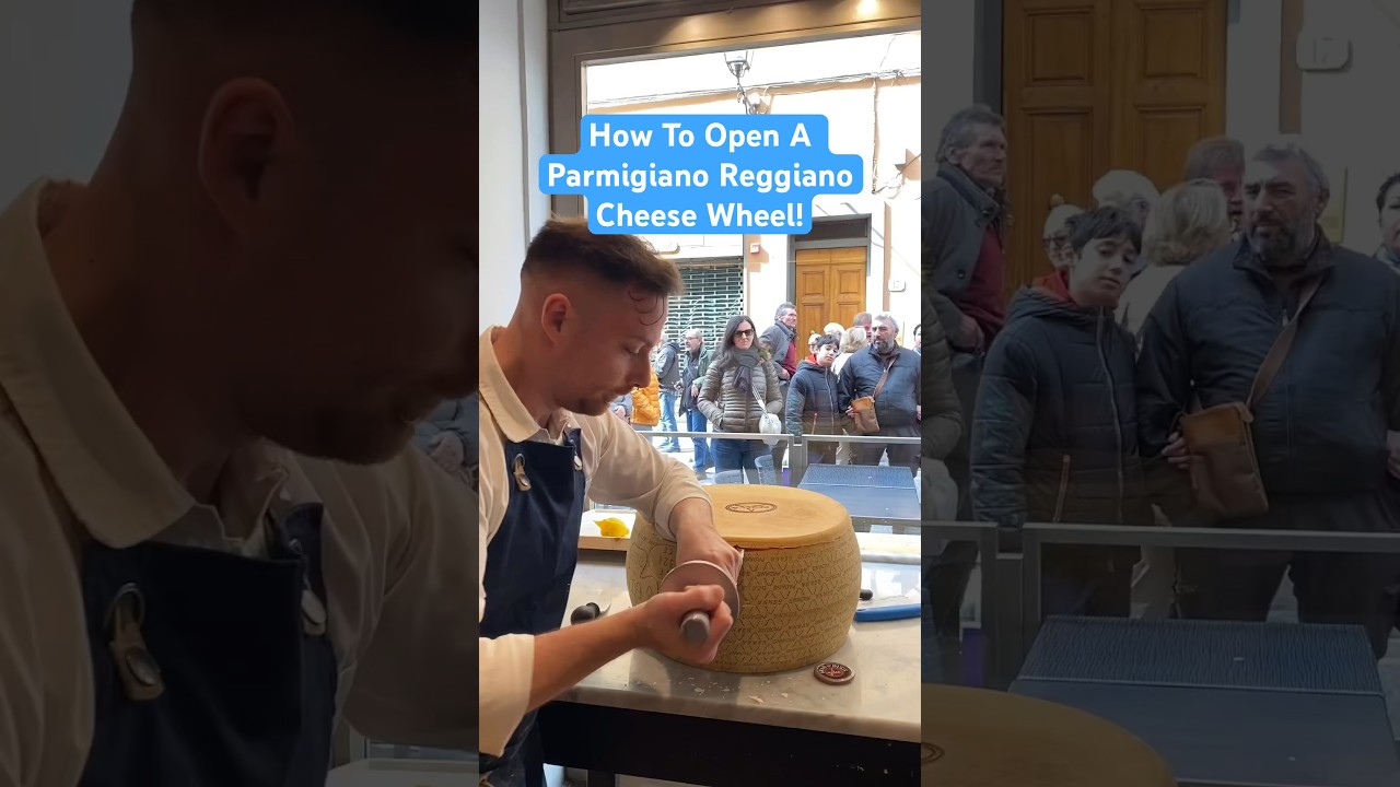 How To Open A Parmigiano Reggiano Cheese Wheel! 🧀
