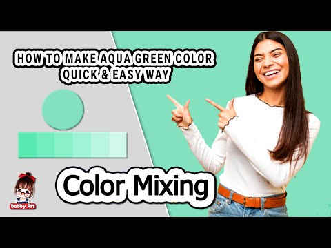 Aqua Green | How to Make Aqua Green Color | Color Mixing - Acrylic & Oil paint