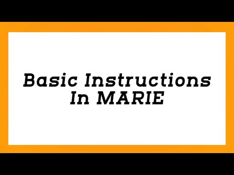 MARIE | Basic Instructions Practice