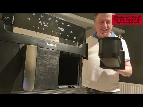 Unboxing Tefal Duel Easy Fry Air Fryer set up and first meal