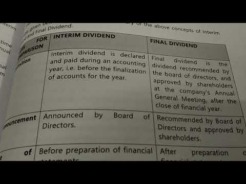 Difference between interim dividend and final dividend