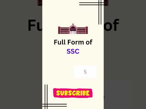 Full form of SSC || SSC ka full form || Staff Selection Commission