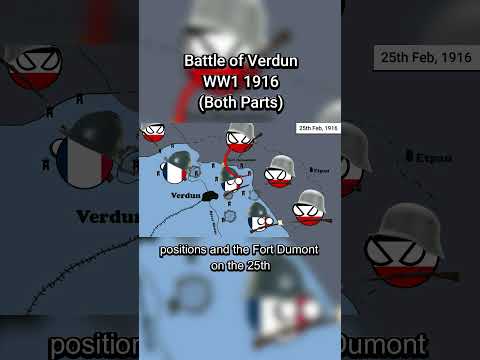 What Happened At Battle of Verdun WW1 1916 (Both Parts) #history #ww1 #countryballs