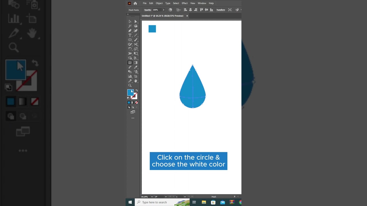 Create Realistic Water Drops in Illustrator A Step by Step Design Tutorial #shorts