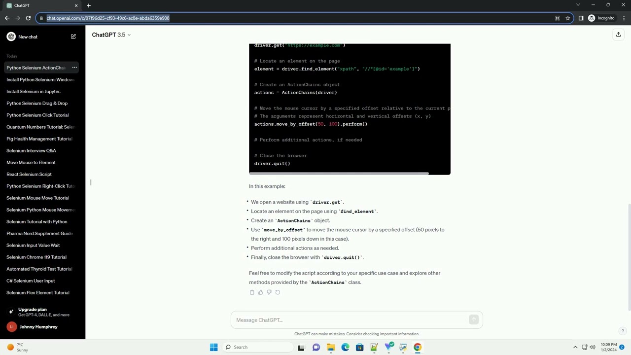 python selenium actionchains move by offset