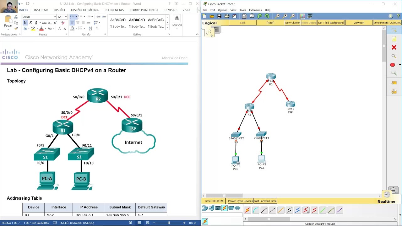 8.1.2.4 Lab - Configuring Basic DHCPv4 on a Router