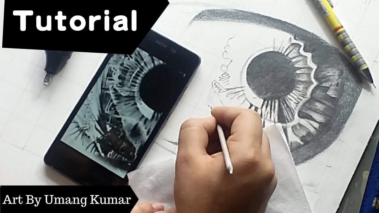 How to draw a Hyperrealistic Eye | Easiest Method | Narrated Step-by-step|MASTER stroke|
