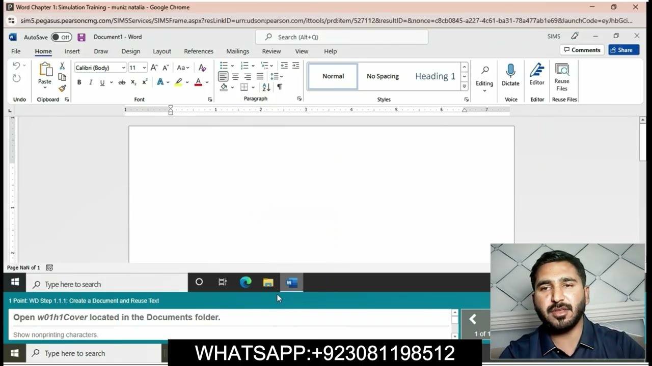 Word Chapter 1 Simulation Training | Word Chapter 1 Simulation Training