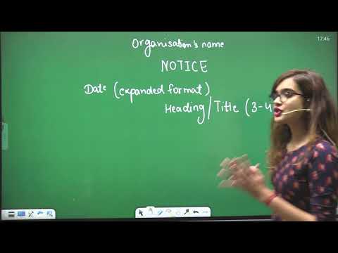 How to write a Notice? Video Lecture - Class 11 English Grammar
