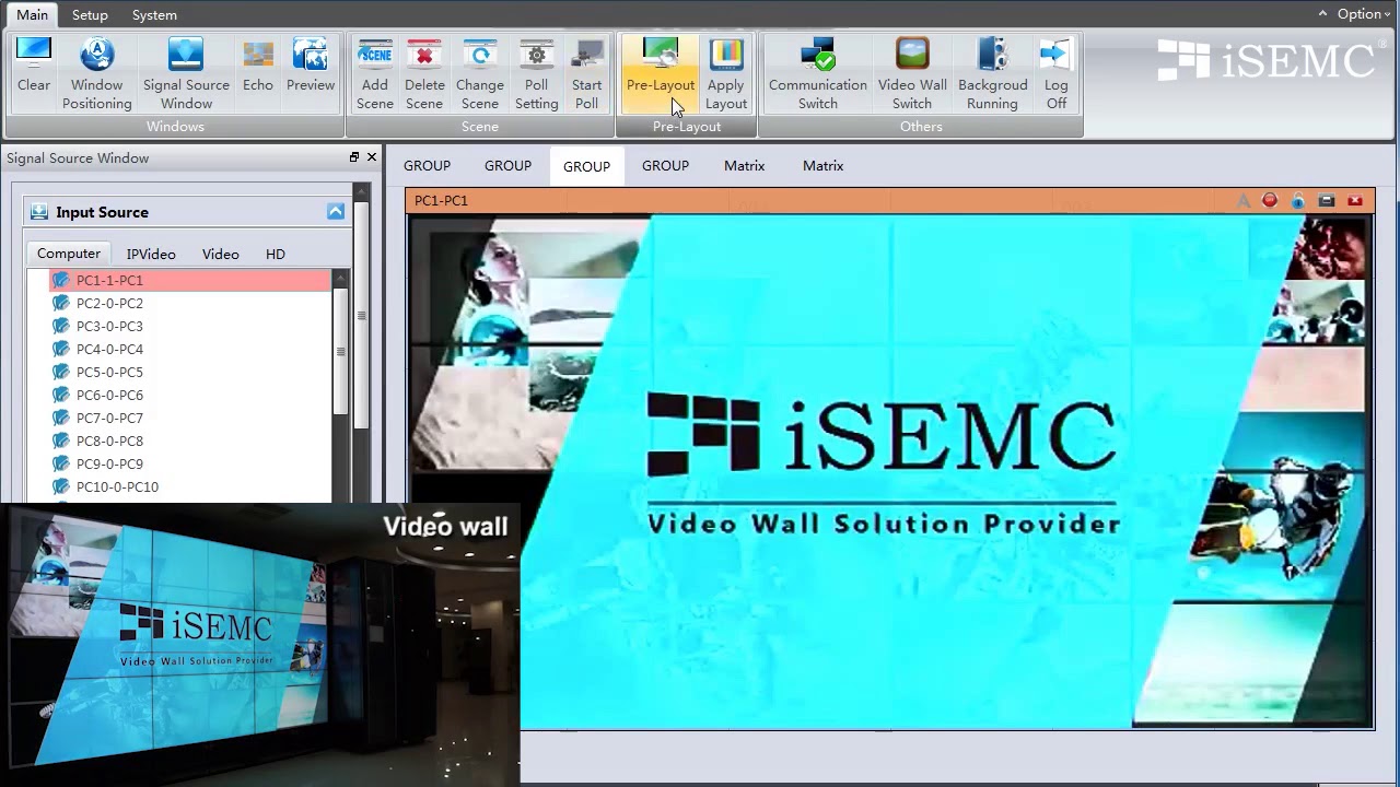 Pre Layout Demo-iSEMC video wall controller