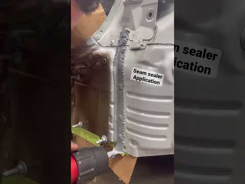 OEM Seam sealer by teroson #bodyshoplife #luxurycarrepair #autobodyshoplife #fyi #fyp