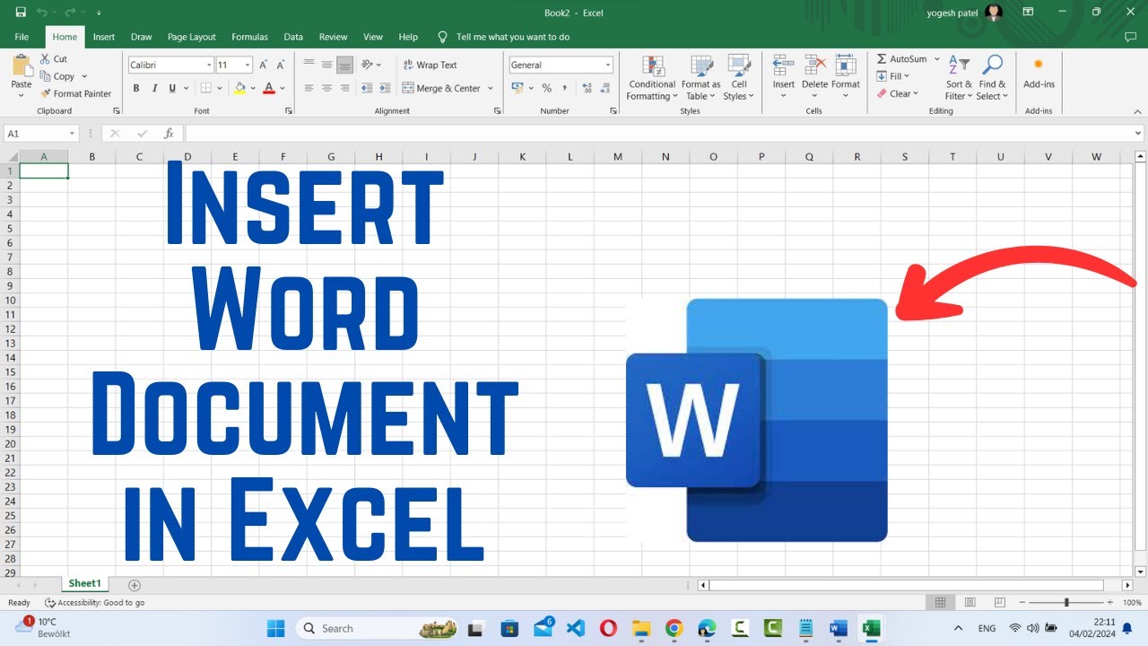 How to Insert Word Document in Excel