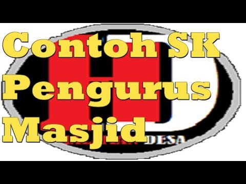 Contoh SK Pengurus Mesjid