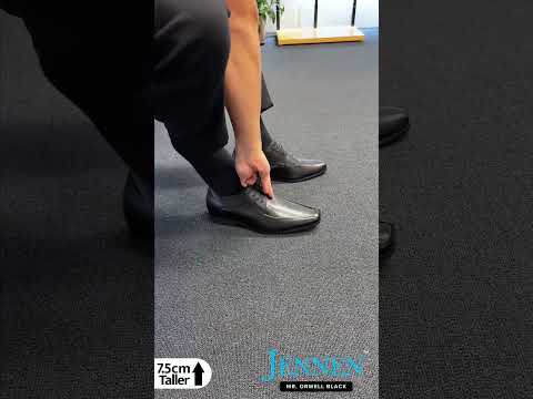 Professional Edge + 7.5cm Lift | Mr. Bruch Black Formal Shoes by JENNEN