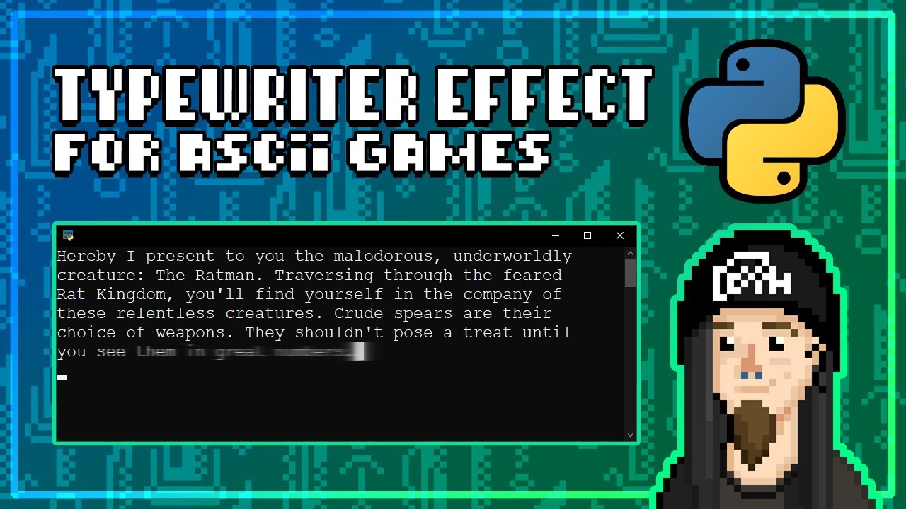 EASY Typewriter Effect for BEGINNERS - Python ASCII Tutorial