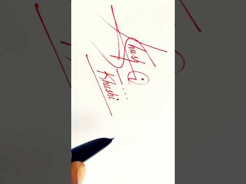 Khushi name Signature Style//Best Signature idea#Viralshorts