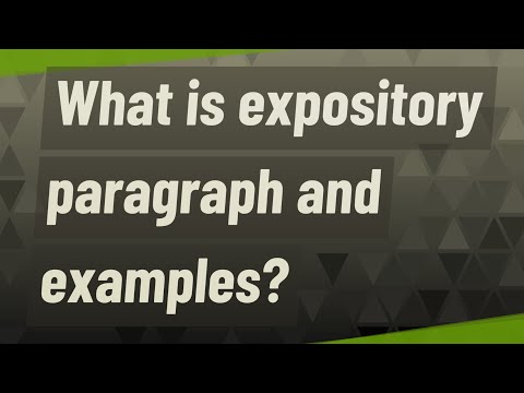 What is expository paragraph and examples?