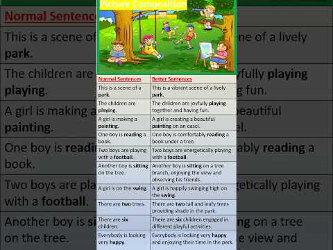 Picture Composition| Description of a Park #shorts #writingskills Class- to 10th