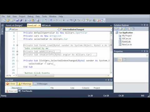 Visual Basic Tutorial - 116 - Car Part 11 Showing Info Of Multiple Cars ...