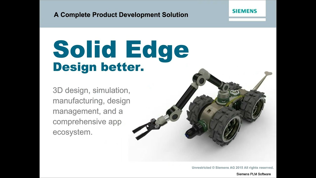 Design for Manufacturing | Solid Edge Product Development Series