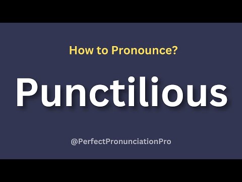 How to Pronounce Punctilious? (With meaning)