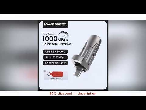 Latest Products You Must Know! MOVESPEED 1000MB/s Solid State Pen Drive USB3.2 Gen 2 Type C Flas