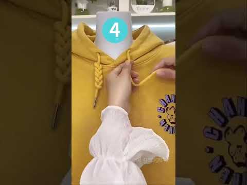 Life hacks:5 creative ways to tie hoodie strings/tutorial for easy sweatshirt rope knot/tiktok viral