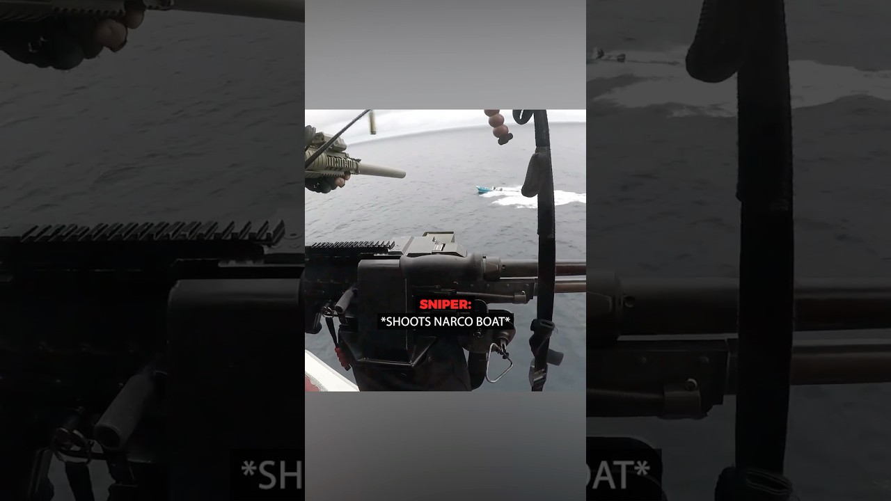 Sniper following narco boat