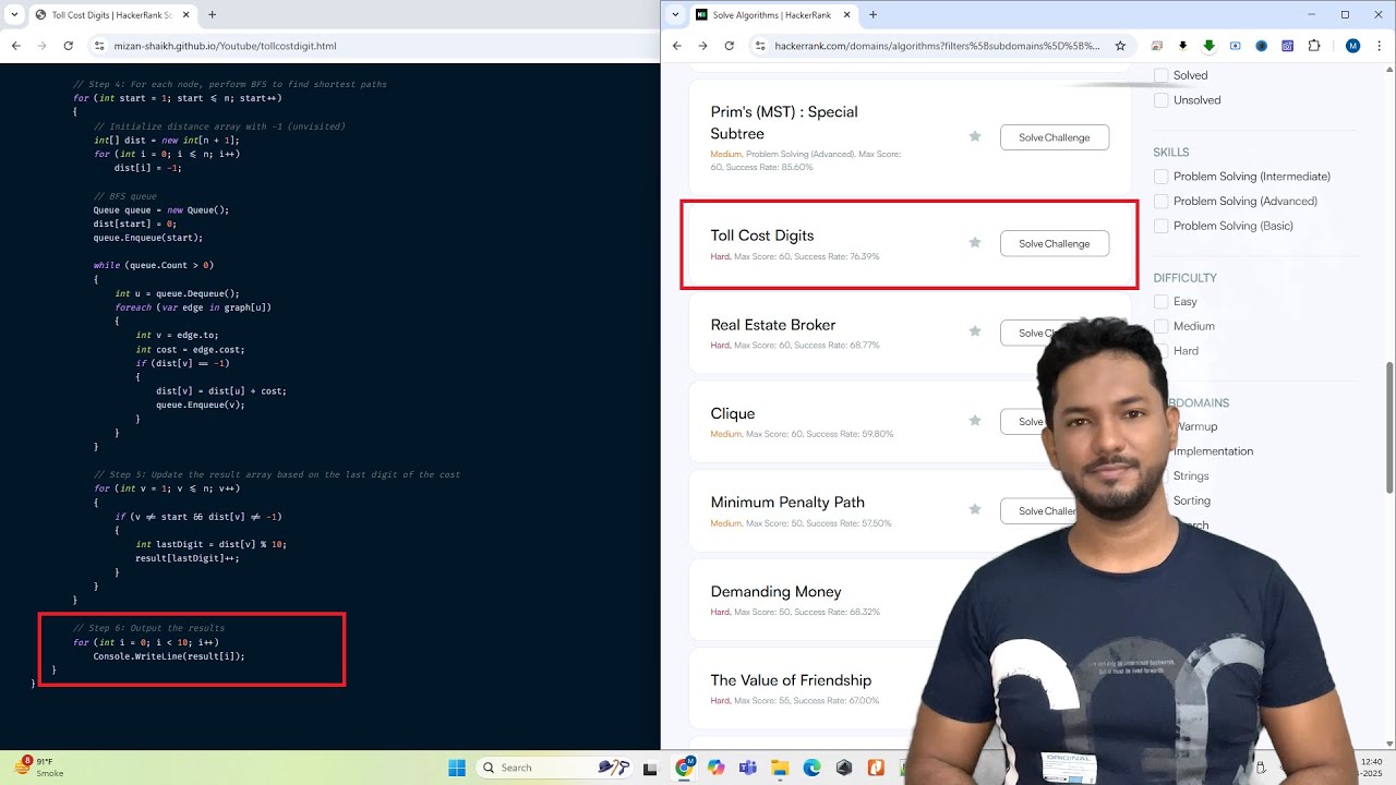 🚗 How Toll Costs Reveal Hidden Math! | BFS Graph Algorithm Explained with HackerRank Challenge