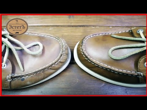 [ASMR] Clean & Restore "Sperry Top-Sider" Leather Boat Shoes